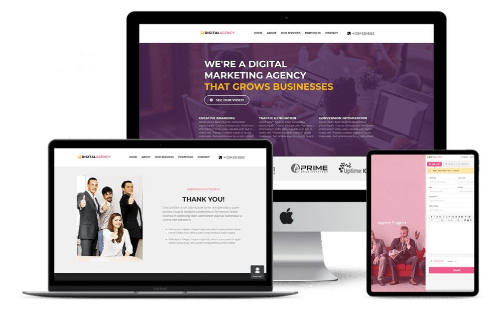 Digital Agency Website Template - Torie Mathis
